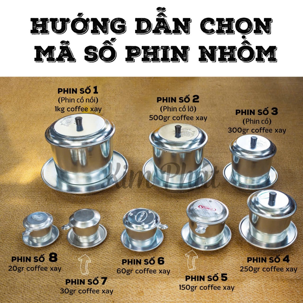 Phin cà phê nhôm xi bóng nhiều size phù hợp cho cá nhân,gia đình,quán ...