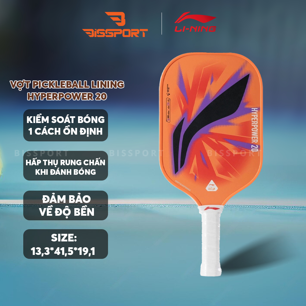 Vợt Pickleball Lining Hyperpower 20 (16mm) Chính Hãng - Màu Đỏ Cam ...