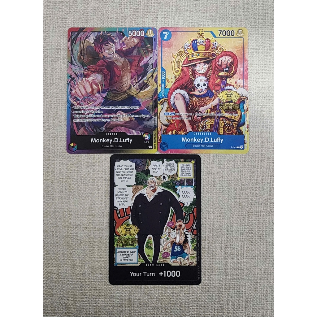 Set 3 thẻ bài One Piece chính hãng - One Piece 2nd Anniversary Promo ...
