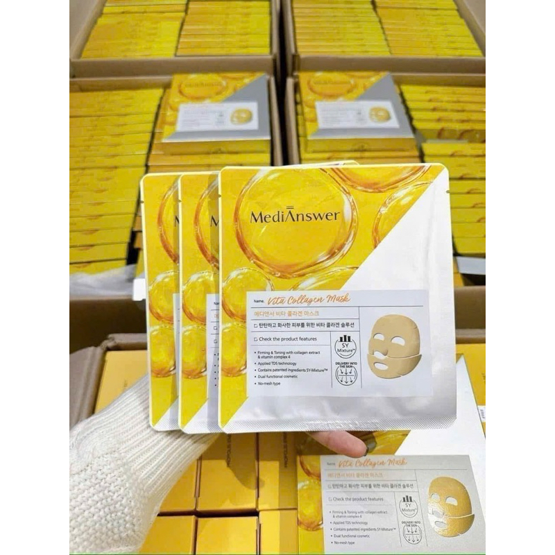 Mặt nạ thạch Collagen, Medi Answer Vita Collagen Mask 5 miếng | Shopee ...