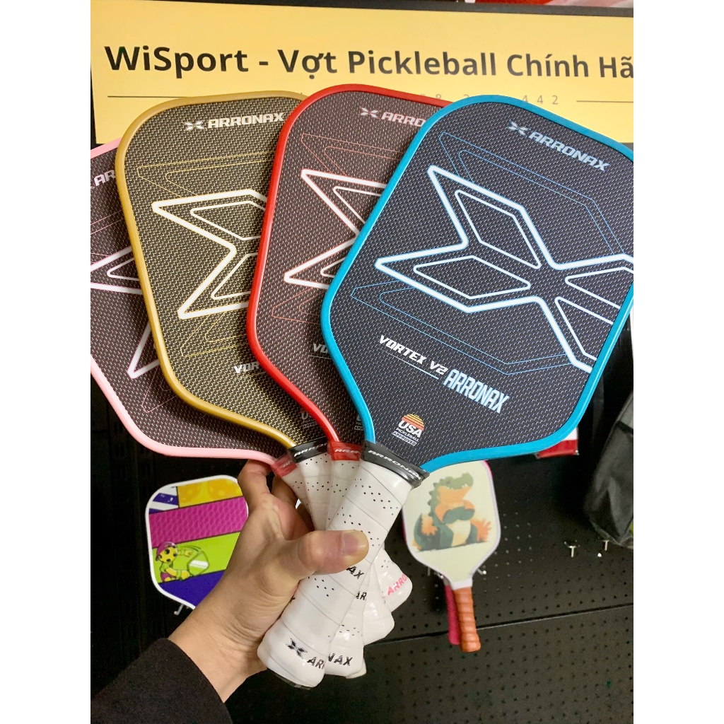 [CHÍNH HÃNG SIÊU HOT] Vợt Pickleball ARRONAX VORTEX V2 bề mặt Sợi Titan siêu nhám, siêu bền (Mã ...