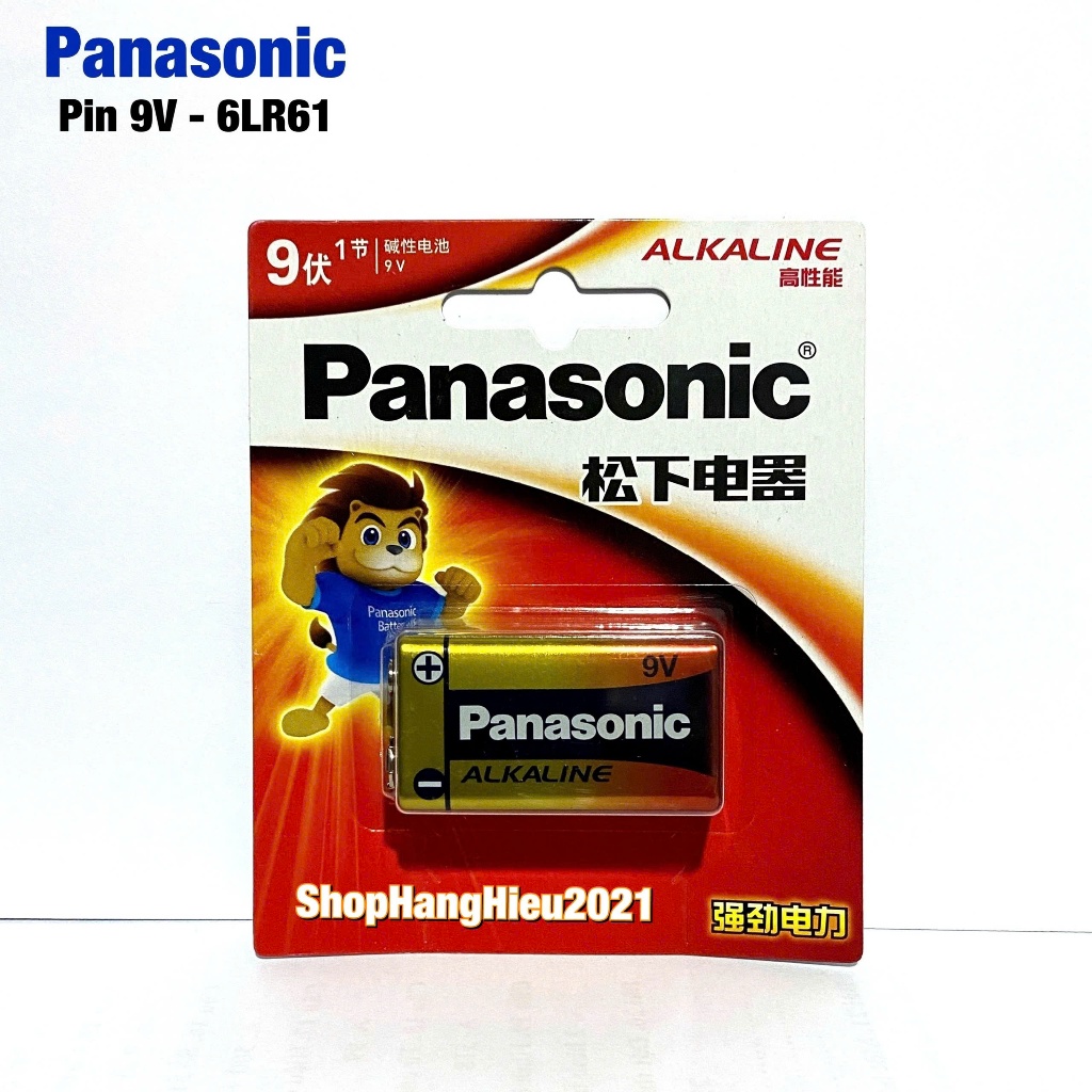 Pin 9V Panasonic 6LR61 (Pin Vuông) Alkaline Siêu Bền Hàng Nhập Khẩu - Made in ThaiLand | Shopee ...