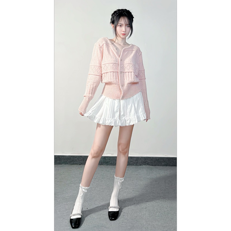 Áo len pastel tiểu thư nút kim loại | Shopee Việt Nam