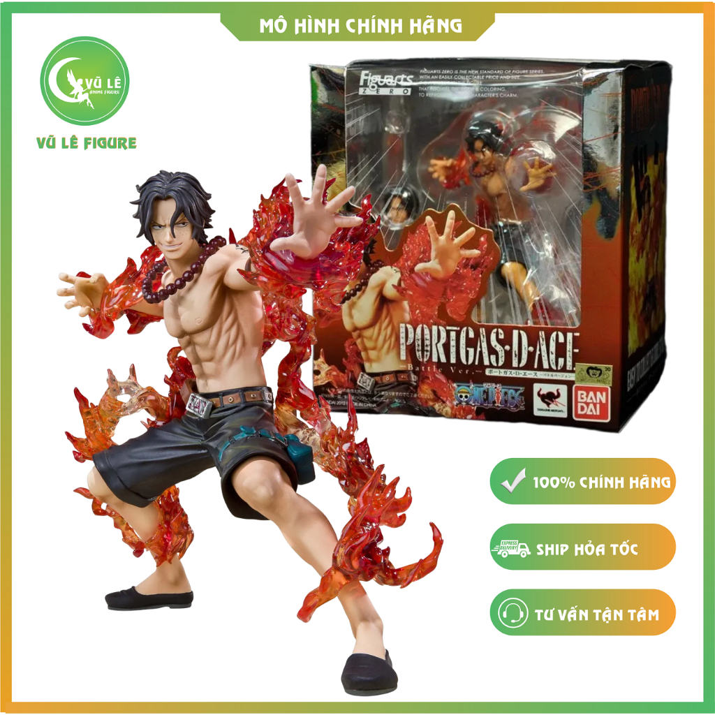 Mô hình nhân vật Portgas D Ace - One Piece chính hãng Bandai - Figuarts Zero - Battle Ver ...