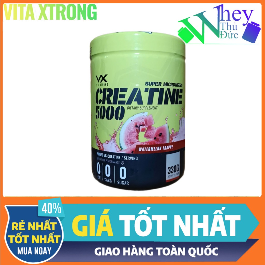 100% Creatine 5000 VitaxTrong 300g Cola - Tăng Sức Mạnh Căng Phồng Cơ Bắp | Shopee Việt Nam