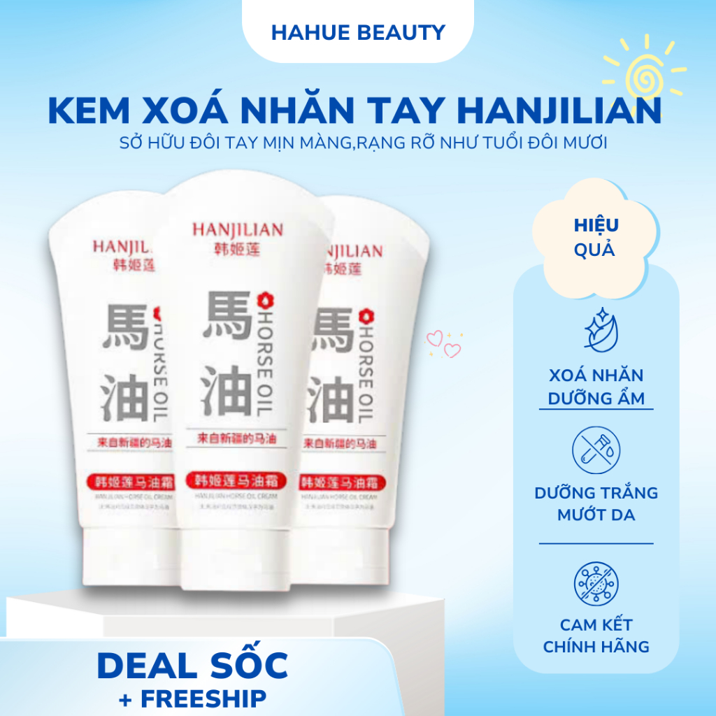 Kem xoá nhăn da tay, Kem Dưỡng Da Tay Nhật Bản HANJILIAN, Giảm Nếp Nhăn ...