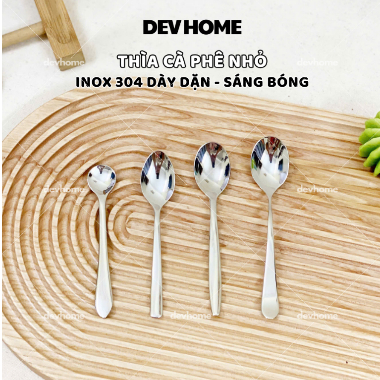 Thìa cafe DEV HOME inox 304 cao cấp dùng để uống cafe, uống trà, ăn ...