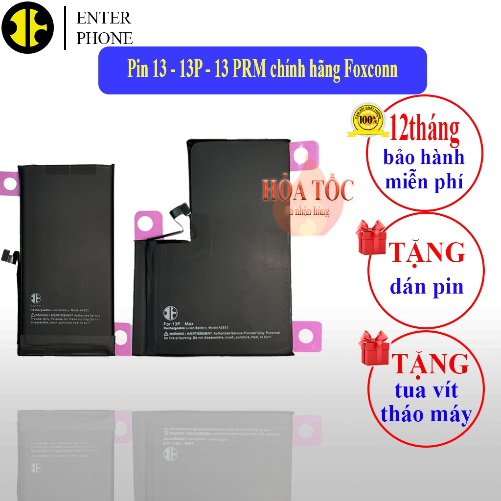 Pin EnterTech dùng cho ĐT 13/ 13P/ 13PRM bảo hành 12 tháng | Shopee ...