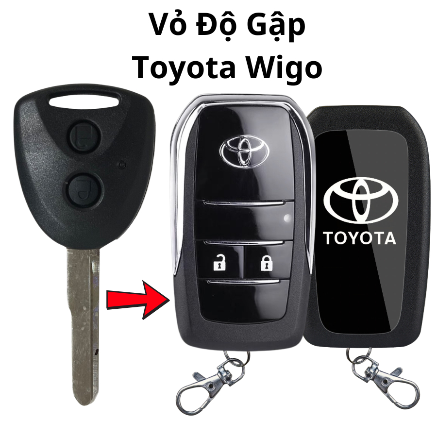 Vỏ Chìa khoá Độ gập xe Toyota Wigo V707, Toyota Avanza V702.2 | Shopee Việt Nam