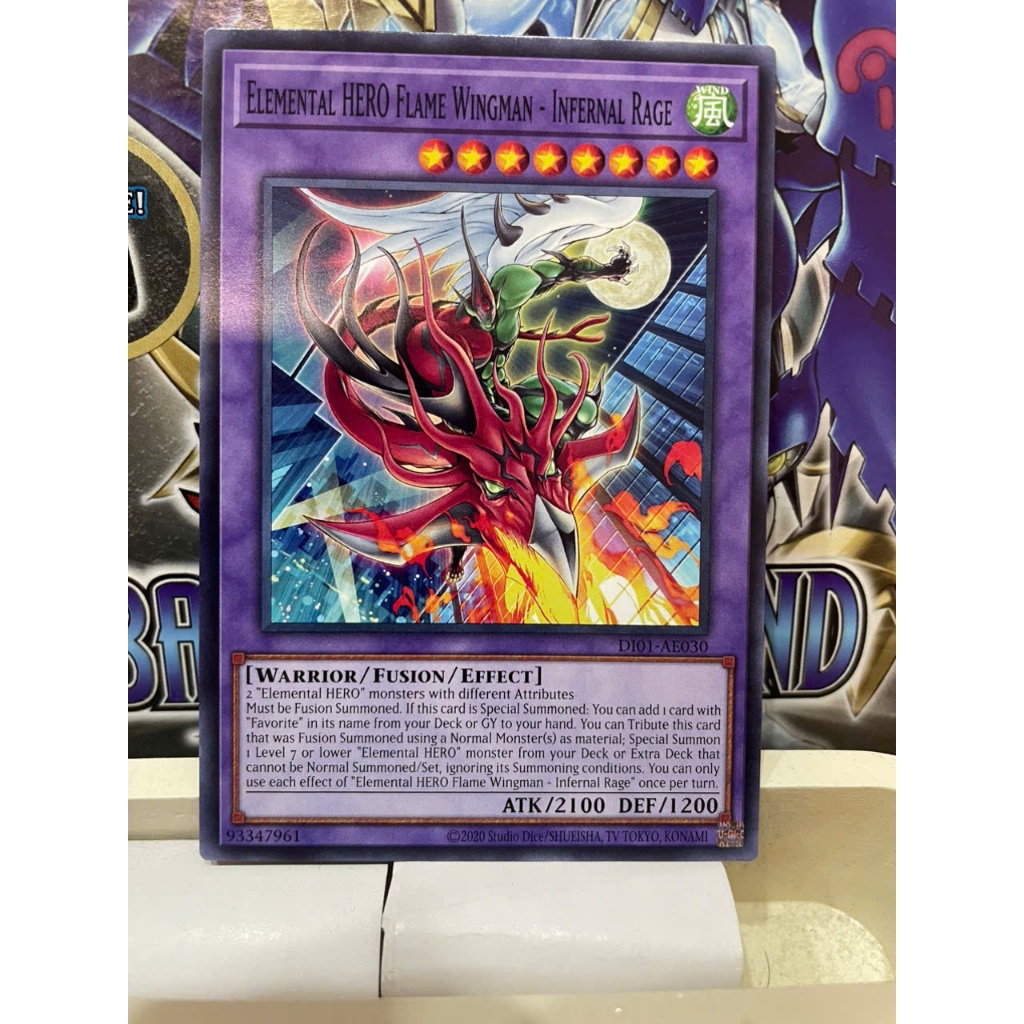 Thẻ bài [AE] DI01-AE030 Elemental HERO Flame Wingman - Infernal Rage (N ...