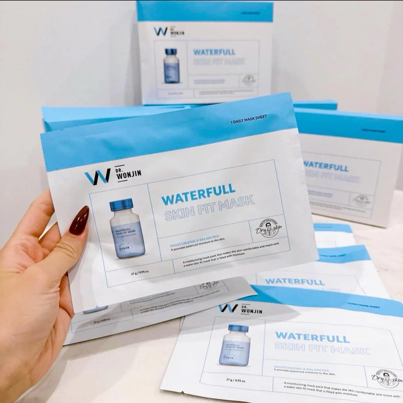 Set 5 Miếng Mặt Nạ cấp nước WonJin Waterfull Skin Fit Mask 27g | Shopee ...
