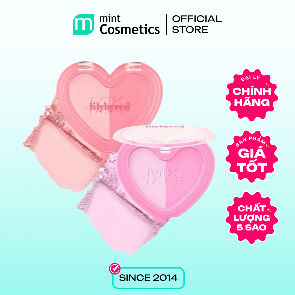 Phấn Má Lilybyred Luv Beam Cheek Duo Mix Tape | Shopee Việt Nam