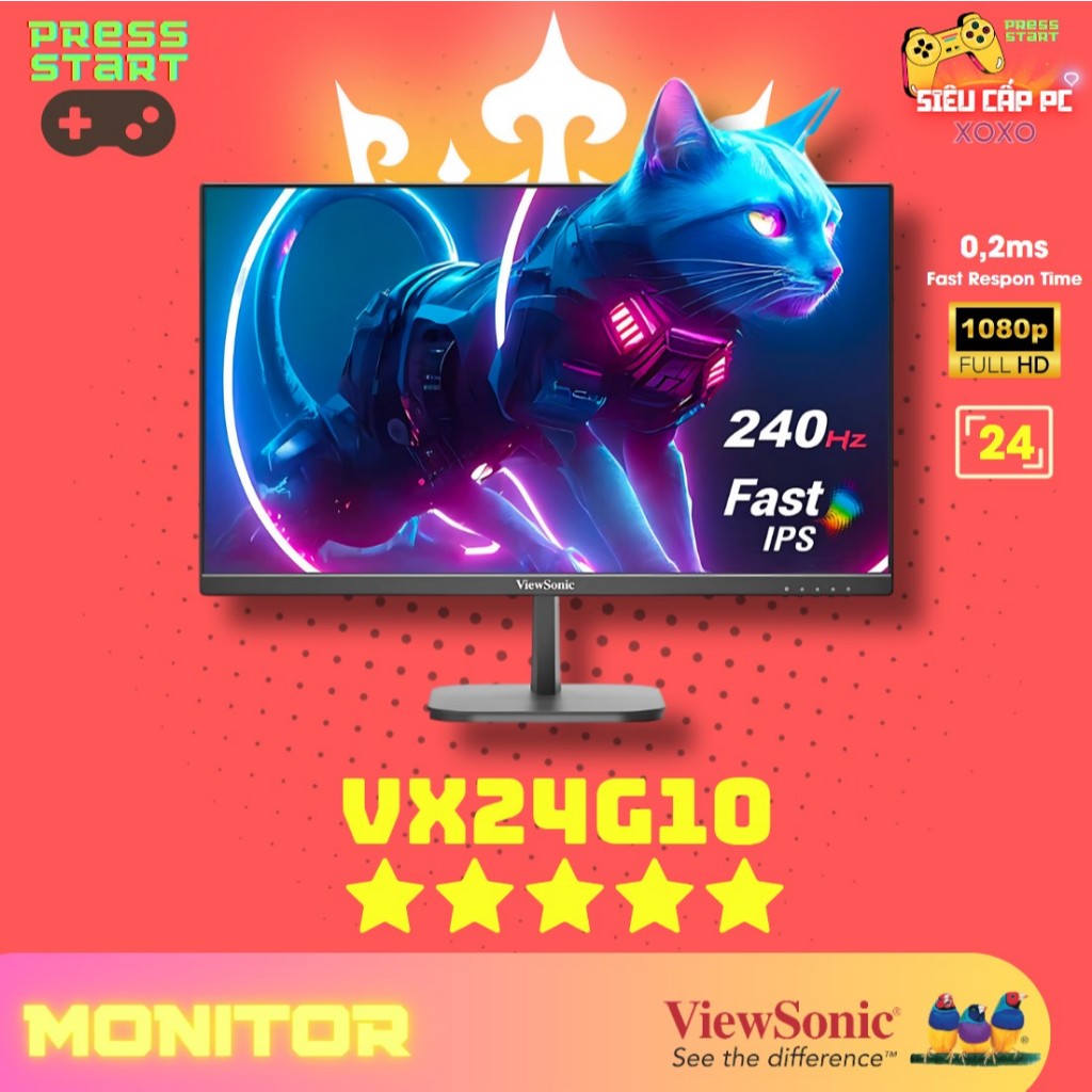 Màn Hình Chơi Game VX24G10 24 inch FHD Fast IPS 240Hz HDR10 SRGB 104% ...