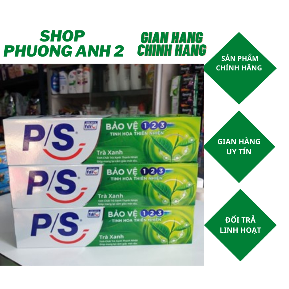 Kem Đánh Răng P/s Bảo Vệ Trà Xanh 123 Hộp 180g/230g/100g | Shopee Việt Nam