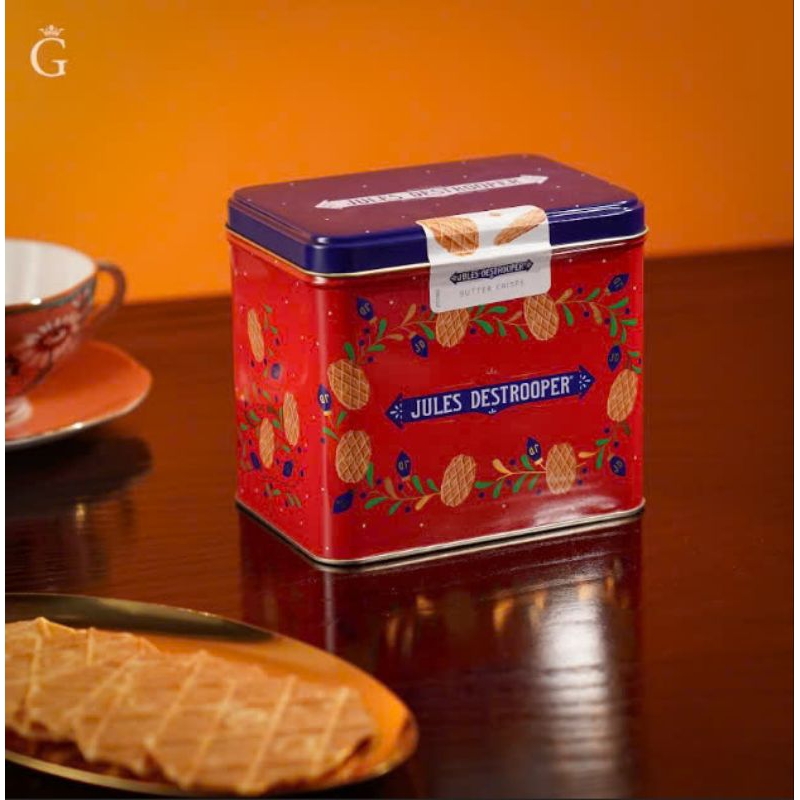 [Date 2026] Bánh Bỉ Jules Destrooper Butter Crisps date Hộp Thiếc Đỏ ...