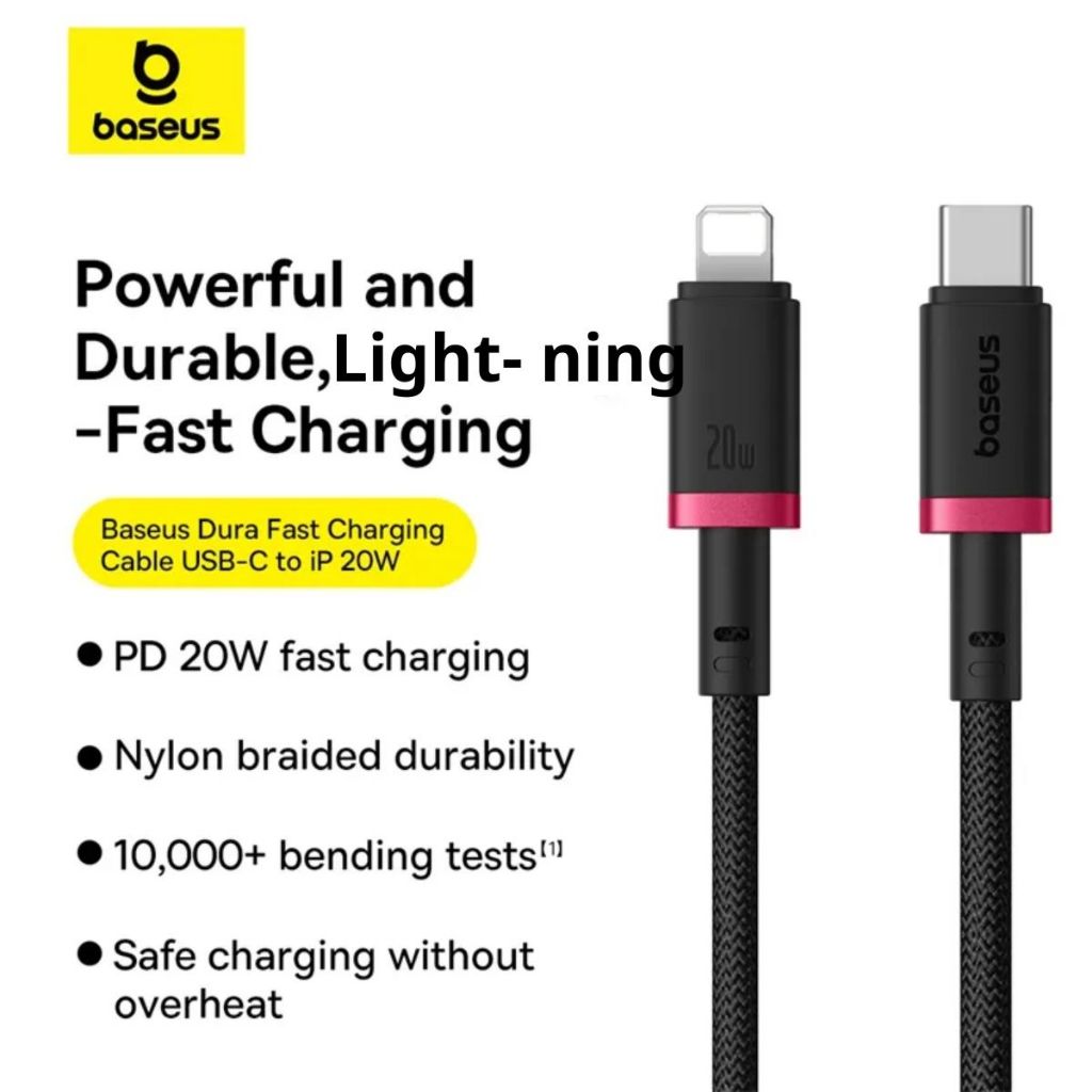 Cáp sạc nhanh type c to L 20W Baseus dura series fast charging cable ...