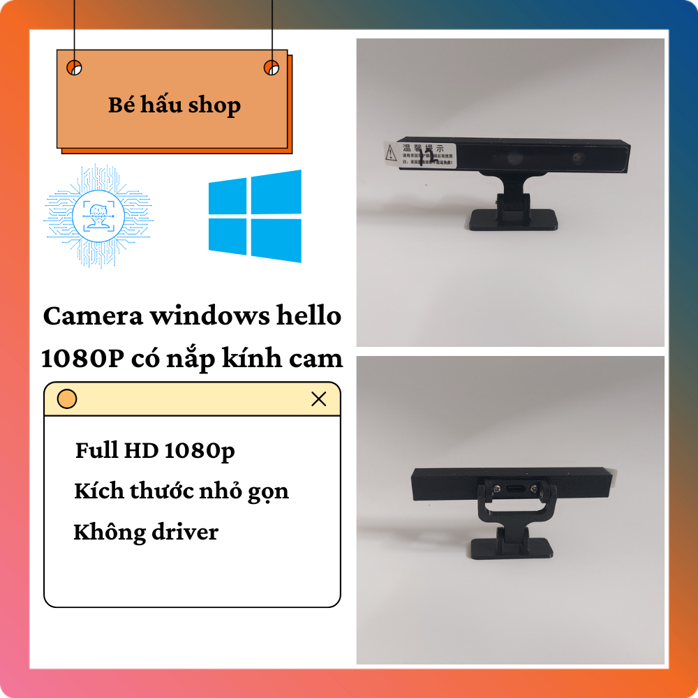 Webcam Windows Hello bảo mật nhận diện khuôn mặt 1080p - nâng cấp nắp ...