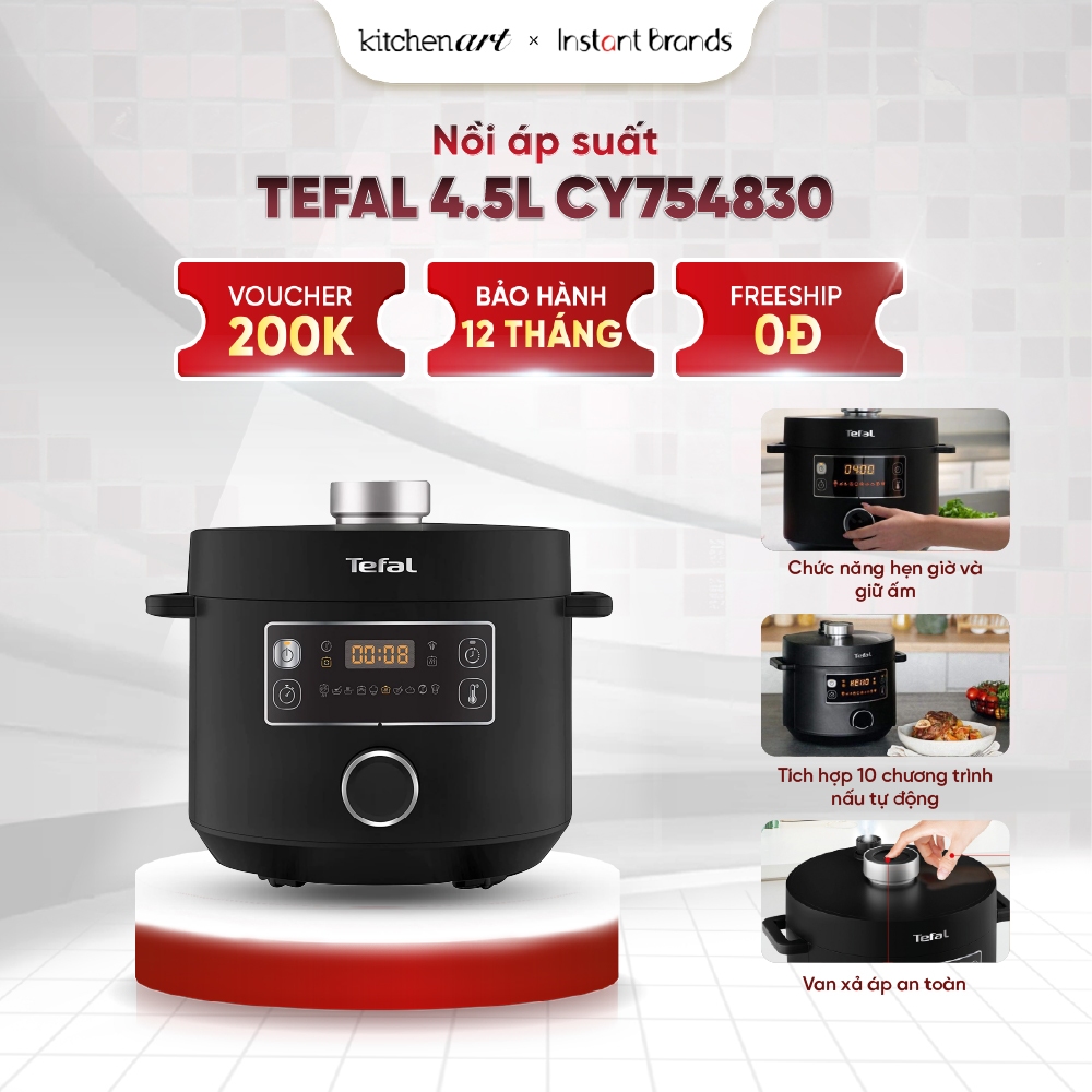 Nồi áp suất điện đa năng Tefal 4.8L CY754830 - 10 chương trình nấu tự ...
