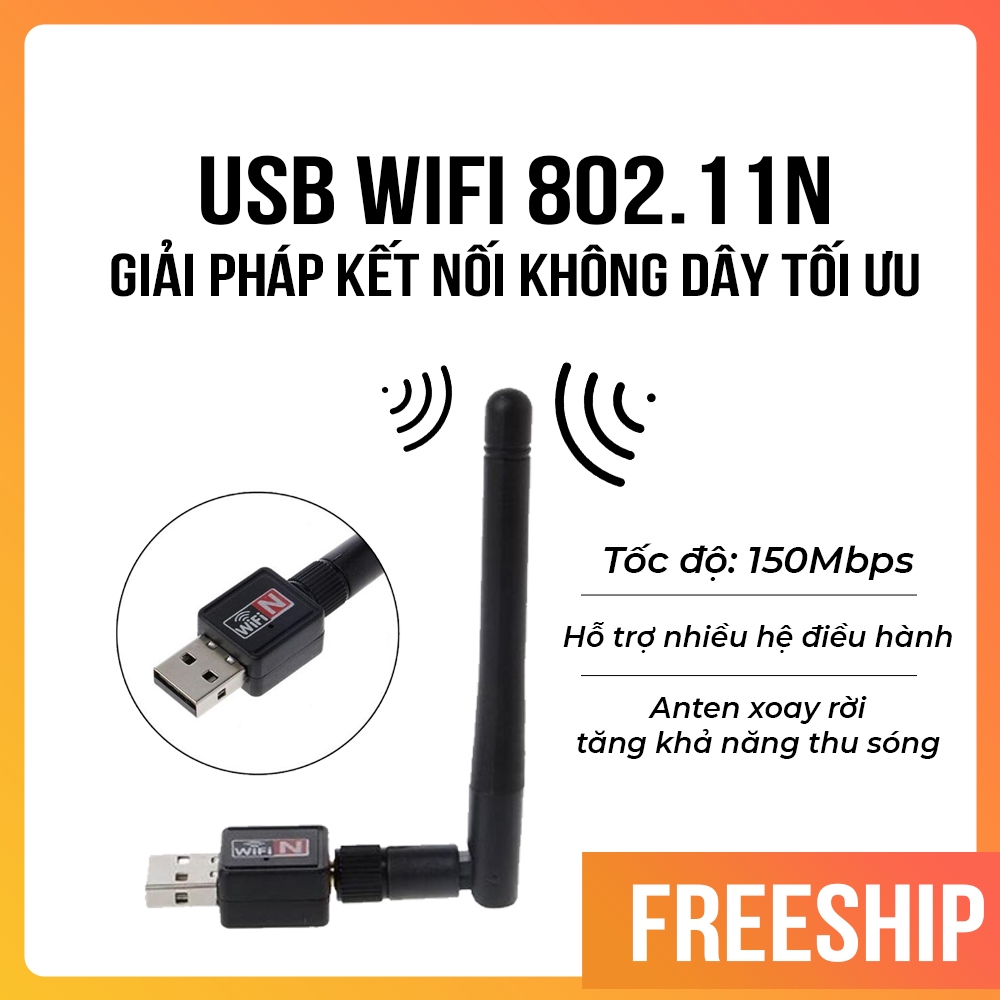 USB Wifi - USB thu Wifi 802.11n Cho Máy Bàn Có Anten | Shopee Việt Nam