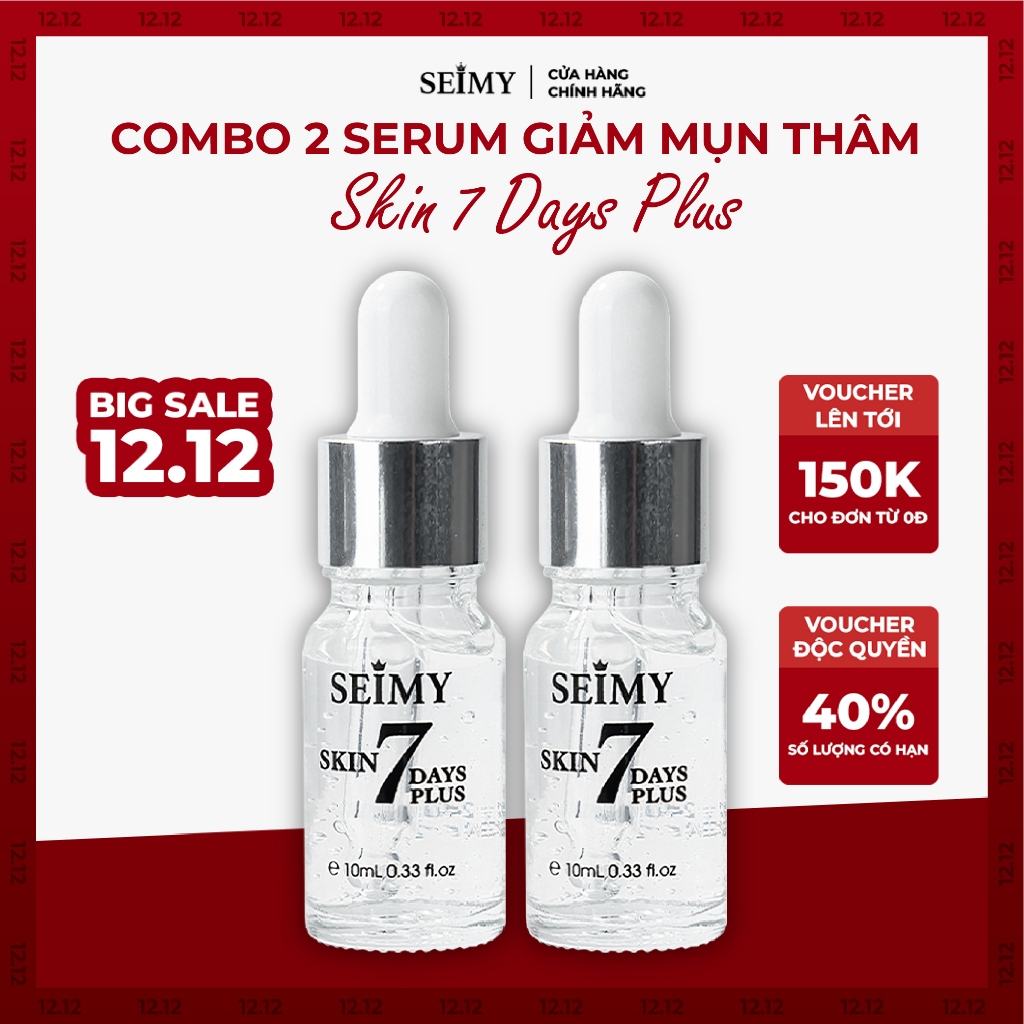 Combo 2 Chai Serum giảm mụn thâm Seimy 10ml - Skin 7 Days Plus | Shopee ...