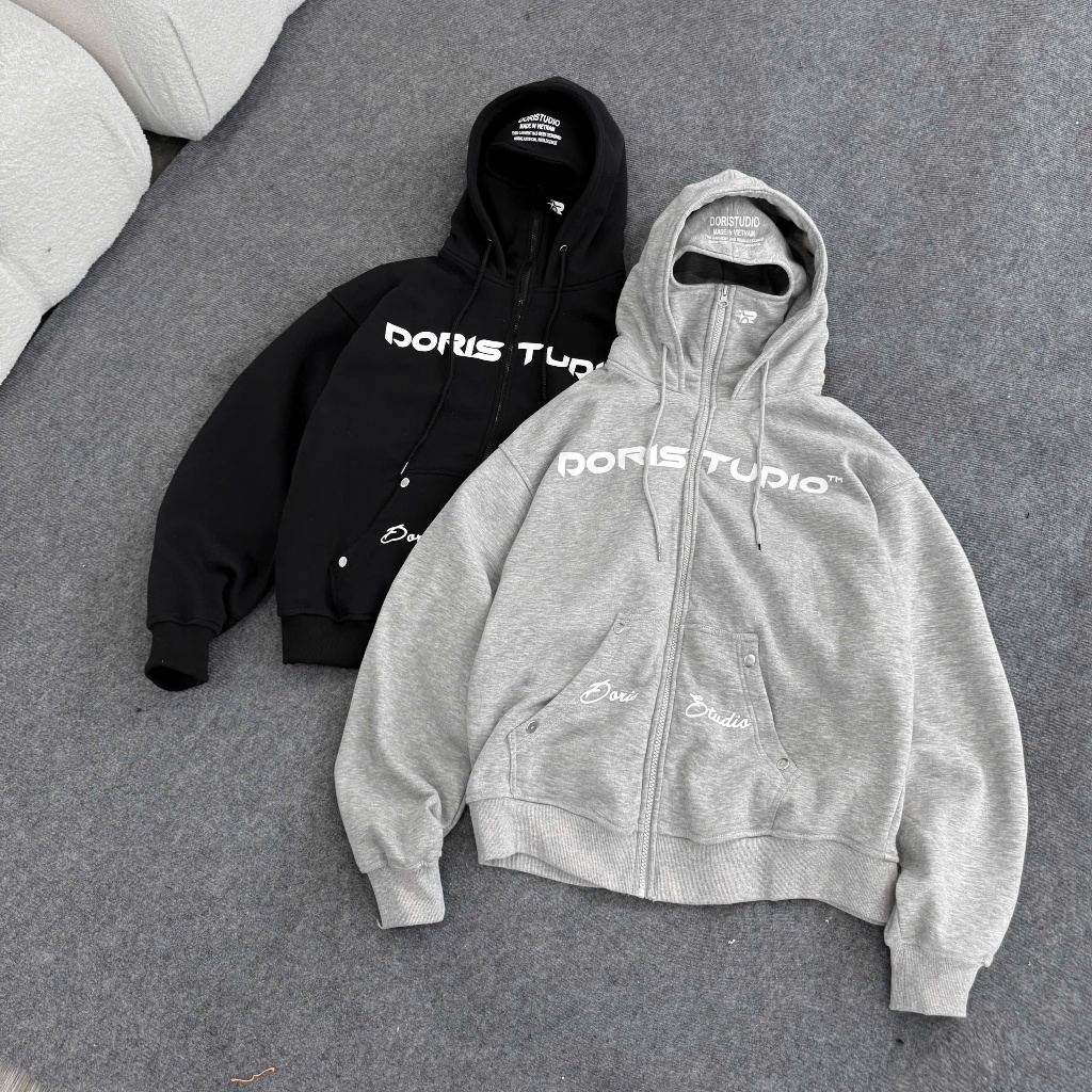 Doris / Khoác Ninja phối 2 mũ Doris Studio / Form Unisex | Shopee Việt Nam