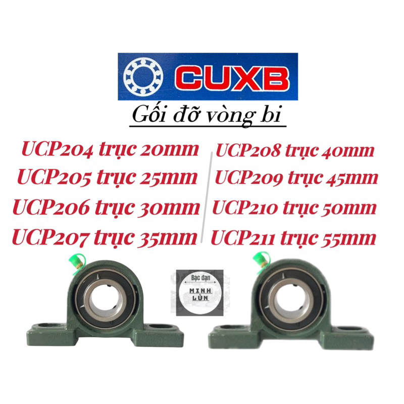 [ Gối đỡ vòng bi CUXB UCP204* 205* 206* 207* 208* 209* 210* 211 CUXB ] | Shopee Việt Nam