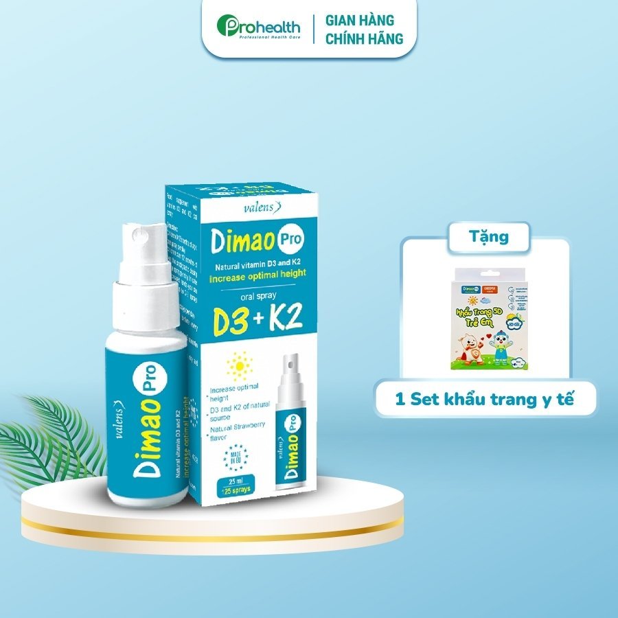 Dimao Pro Oral Spray D3K2 Dạng Xịt - Hỗ Trợ Tăng Chiều Cao, Tăng Cường ...