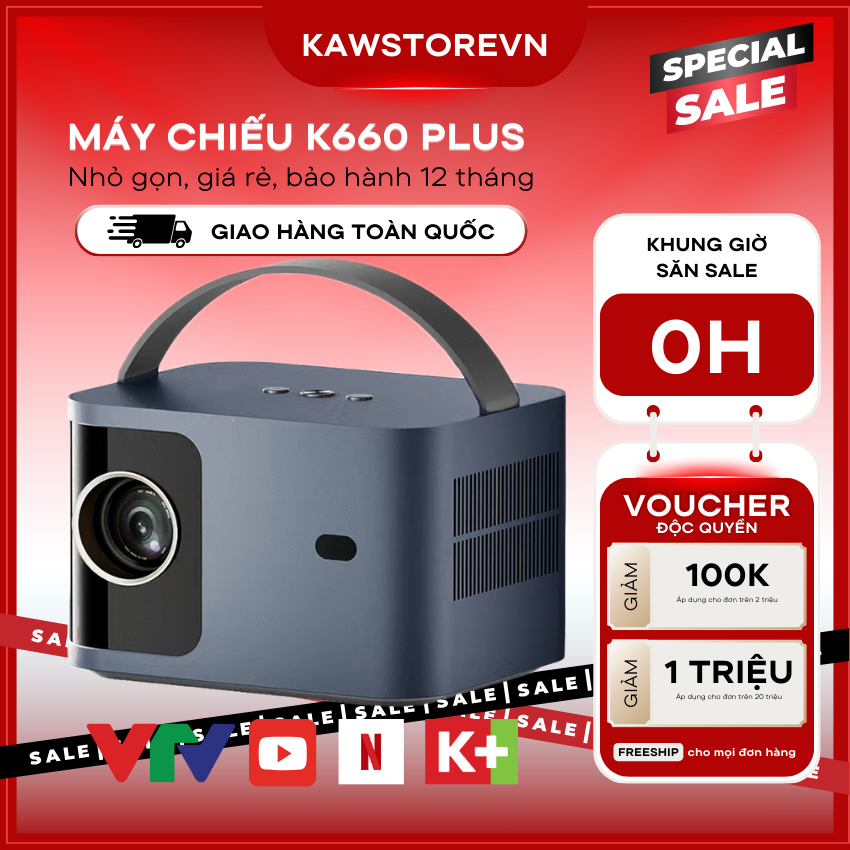 Máy Chiếu Mini Siêu Nét KAW K660 Plus Chính Hãng Giá Rẻ Cho Văn Phòng ...