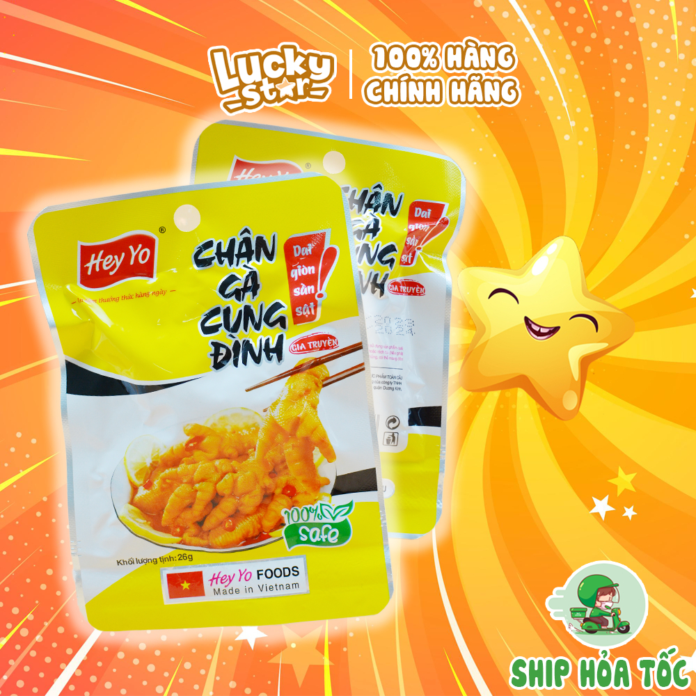 Chân gà rút xương cung đình Heyyo 35g giòn ngon hấp dẫn - Lucky star | Shopee Việt Nam