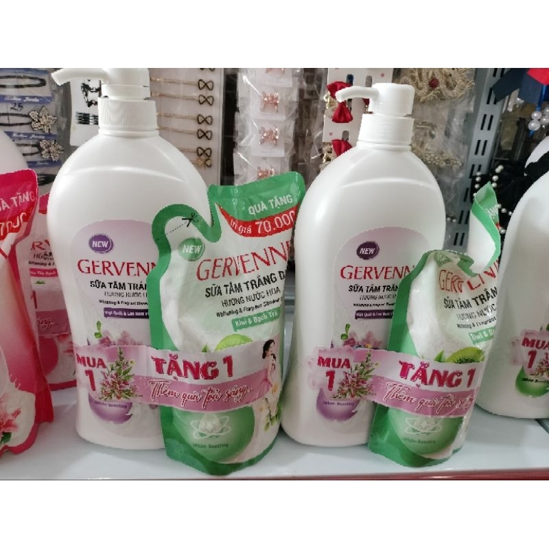 Sữa tắm Gervenne kèm túi sữa tắm cùng loại.900g, 1.2l | Shopee Việt Nam