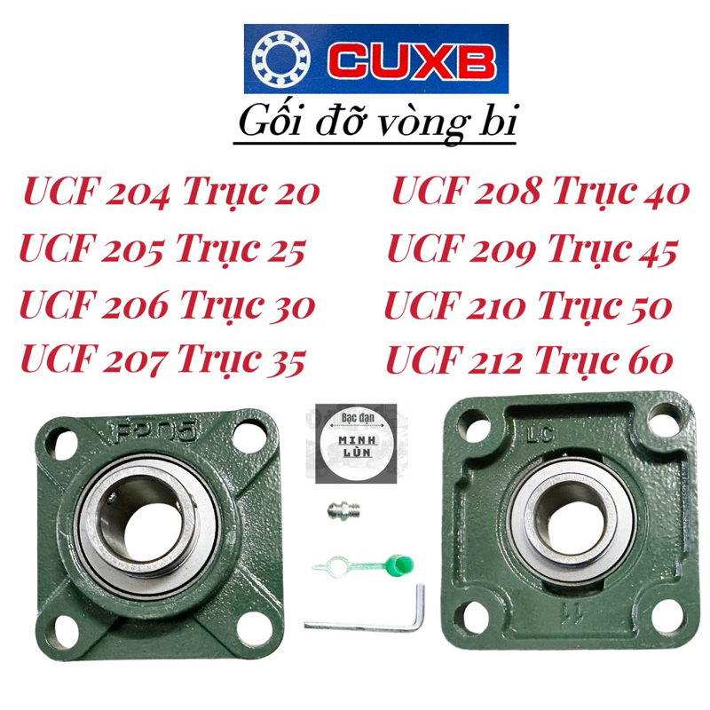 [ Gối đỡ vòng bi UCF204* 205* 206* 207* 208* 209* 210* 212 ] | Shopee Việt Nam