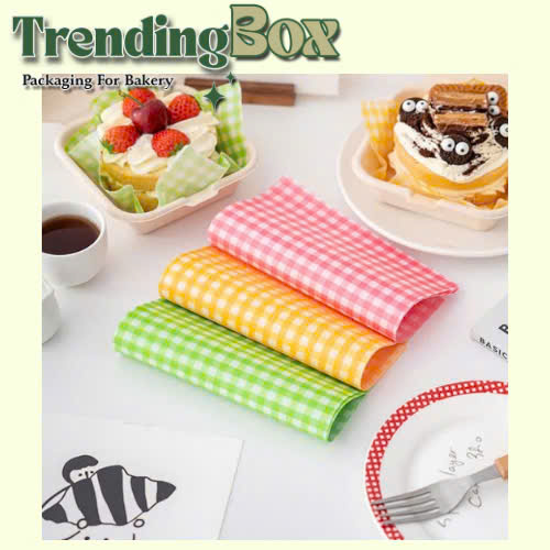 100 Tờ Giấy Lót Bento Caro, Giấy Quấn Bánh Crepe Pudding (18*18 ...