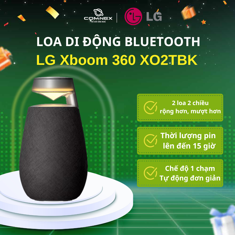 Loa Bluetooth LG XBOOM 360 XO2TBK - Hàng chính hãng | Shopee Việt Nam