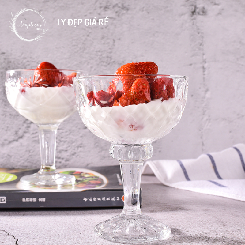 Ly cocktail, ly kem, ly hoa quả, ly thuỷ tinh cao cấp, phù hợp cho gia ...