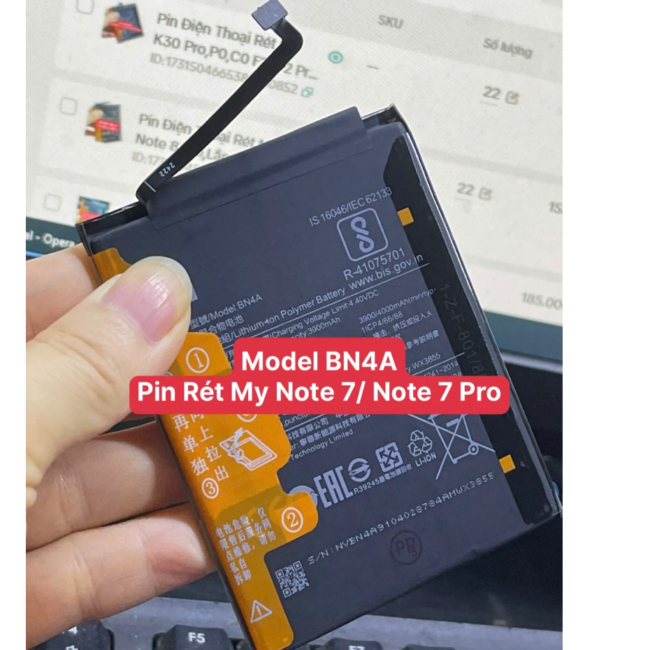 Pin Xiaomi redmi note 7 / redmi note 7 pro /Model BN4A dung lượng ...