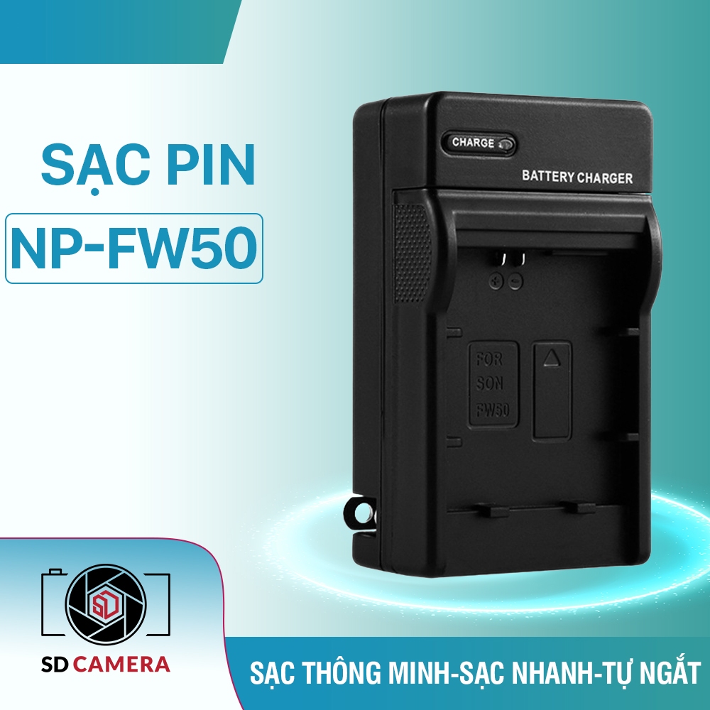 Sạc Pin NP-FW50 cho Máy ảnh Sony Nex A5000 A6000 A63000 A72 A73 A7R Sạc nhanh có LED báo đầy ...