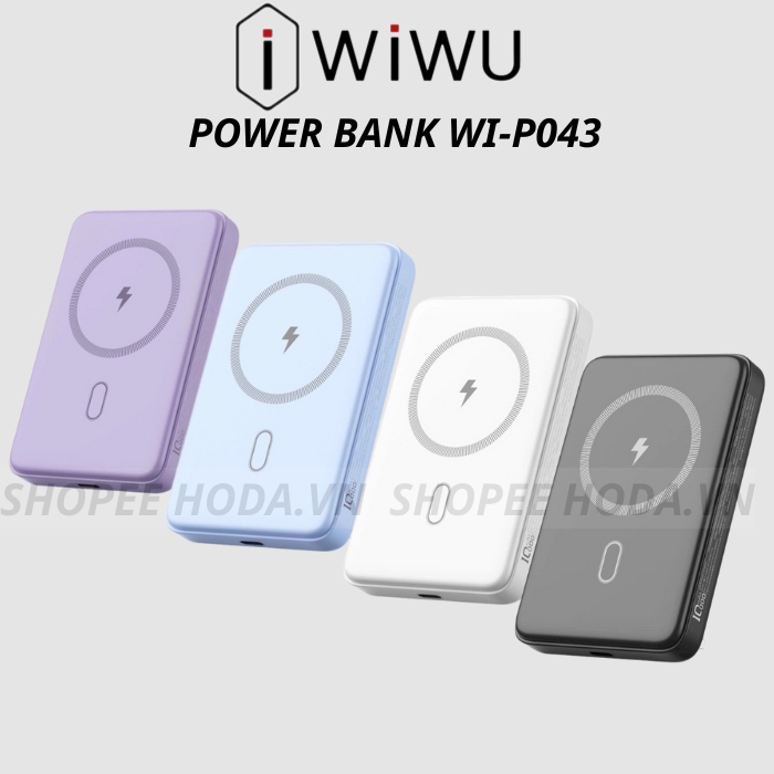 Pin Dự Phòng 10000mAh WIWU Wi-P043 Hỗ Trợ Sạc 15W Không Dây Từ Tính ...