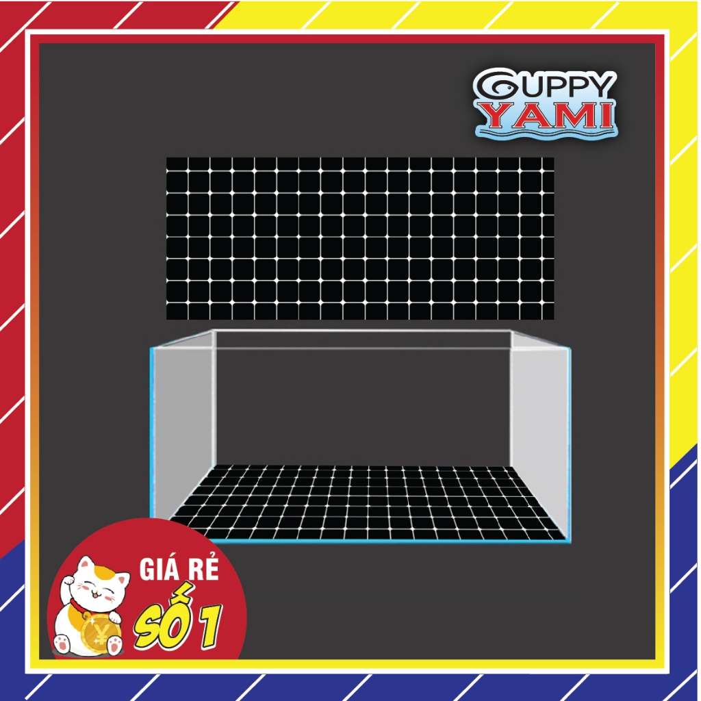 Tranh Decal Dán Đáy Hồ Cá Caro có sẵn keo, nhiều kích thước (ship Hỏa ...