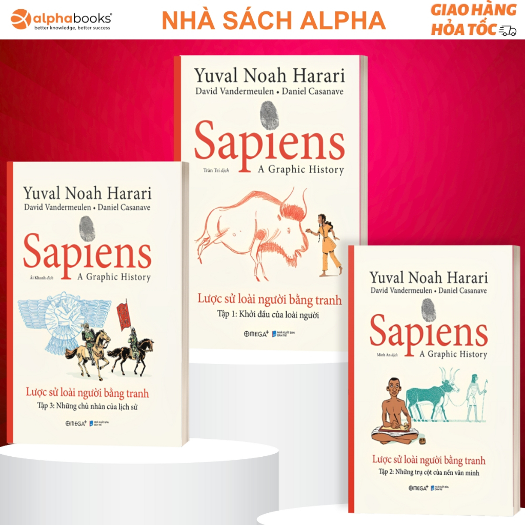Lẻ/Combo Sách Sapiens: Lược Sử Loài Người Bằng Tranh Tập 1+2+3 (Yuval ...