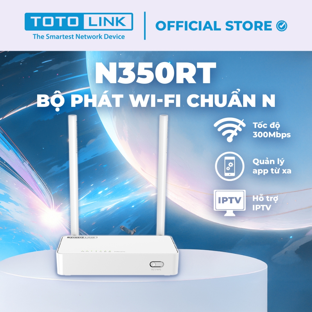 [Hoả Tốc] Bộ phát Wi-Fi TOTOLINK N350RT - Router Wi-Fi chuẩn N 300Mbps ...