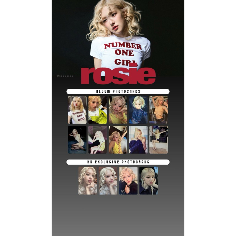 TÁCH LẺ CARD PHOTOCARD BỘ ẢNH THẺ 1ST STUDIO ALBUM ROSIE - ROSÉ ROSE NHÓM BLACKPINK | Shopee ...