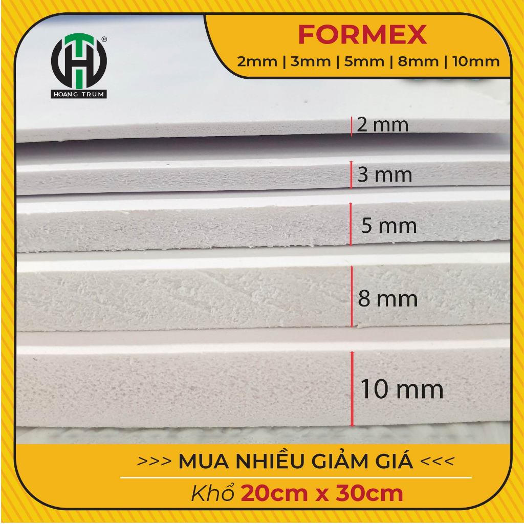 Bìa Mô Hình, Bìa Formex khổ 20x30cm 2mm | 3mm | 5mm | 8mm | 10mm ...