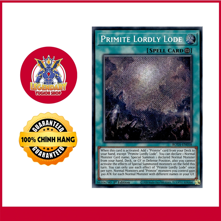 [Thẻ Bài Yugioh Chính Hãng] Primite Lordly Lode | Shopee Việt Nam
