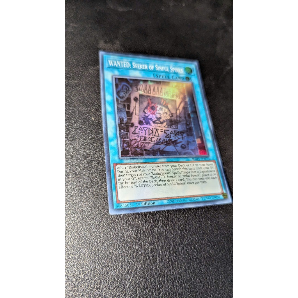 WANTED: Seeker of Sinful Spoils - RA03-EN074 - Super Rare 1st Edition | Shopee Việt Nam