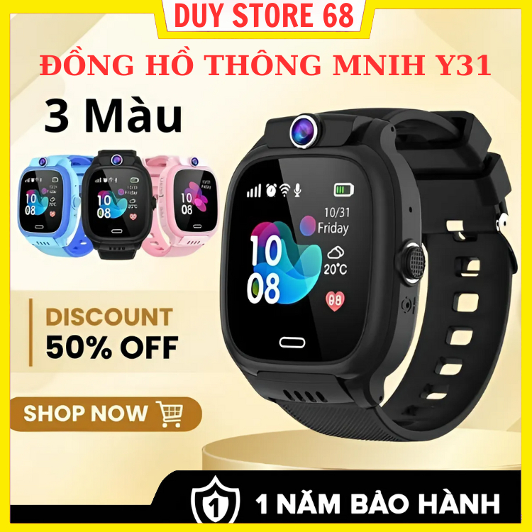Đồng Hồ Thông Minh trẻ em Y31 Lắp Sim Nghe Gọi - Định Vị Cảnh Báo Nguy Hiểm Cho Bé Chống Nước ...