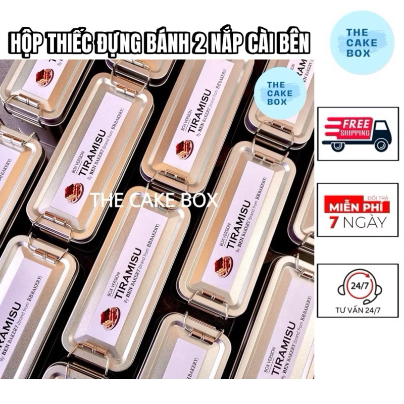 HỘP THIẾC ĐỰNG BÁNH TIRAMISU - HỘP THIẾC ĐỰNG COOKIE - The Cake Box | Shopee Việt Nam