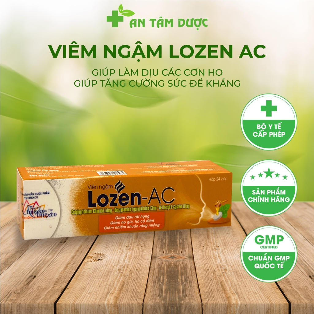 Viên Ngậm Ho LOZEN-AC Hỗ Trợ Giảm Ho Gió, Ho Khan, Viêm Họng, Ngứa Họng ...