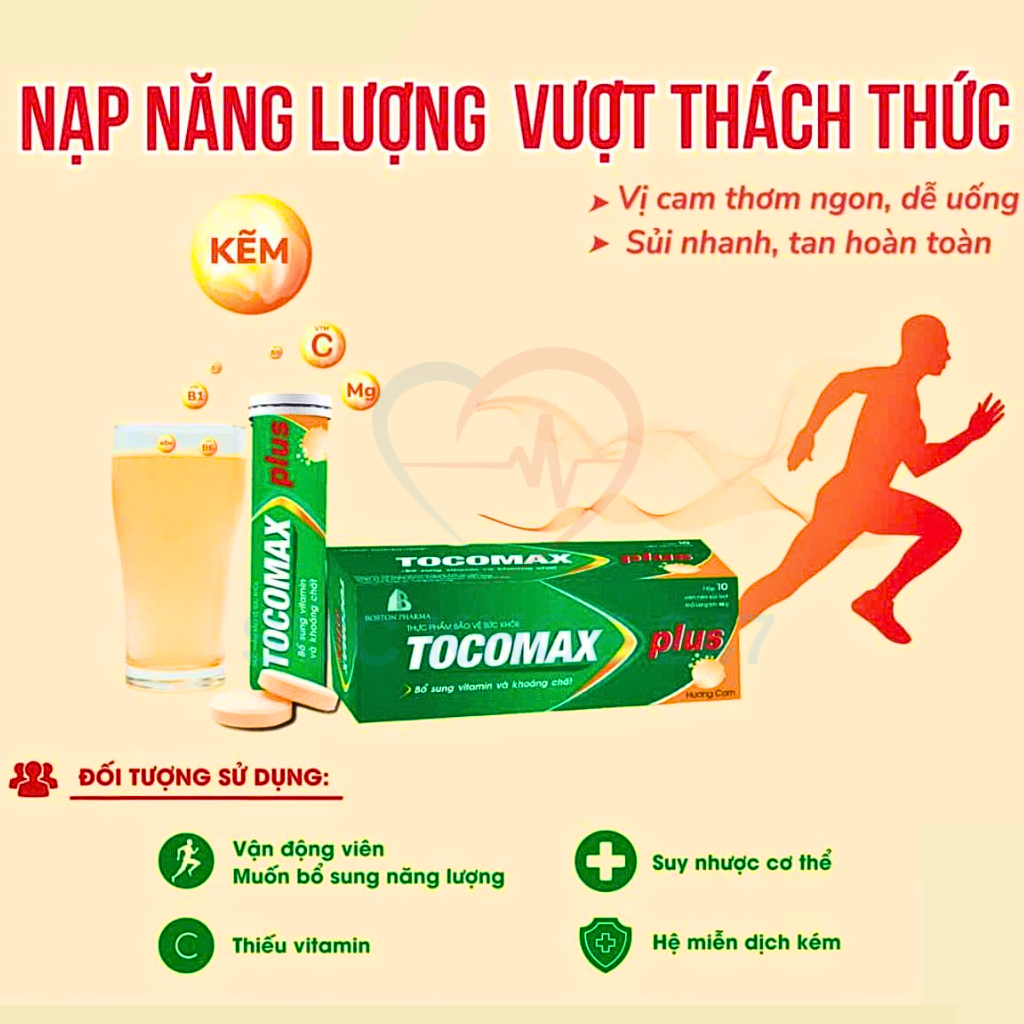 Viên Sủi Tocomax Plus - Bổ Sung Vitamin Cho Người Mệt Mỏi, Làm Việc ...