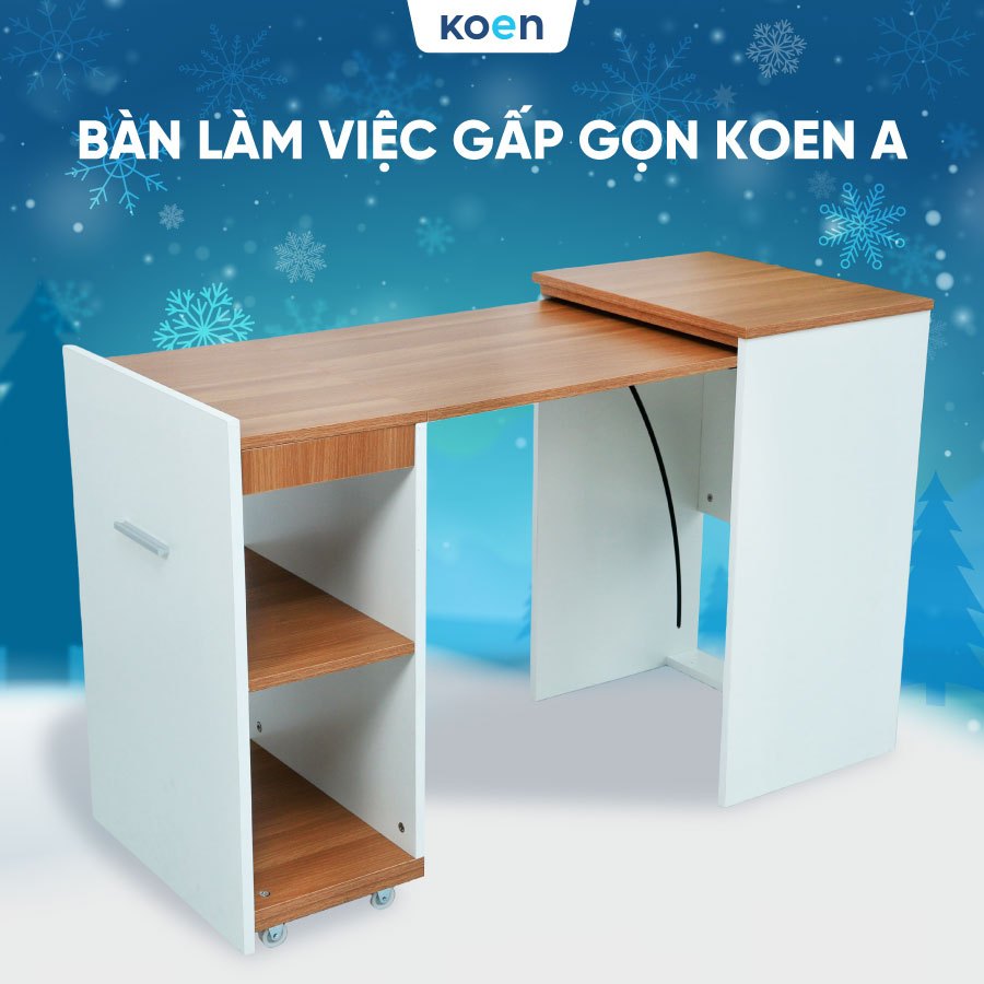 Bàn Làm Việc Gấp Gọn Koen A thấo lắp gắp gọn hiện đại tiện ích | Shopee ...