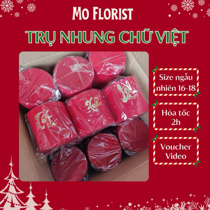 Trụ nhung chữ Việt - Trụ nhung cắm hoa ngày Tết - MƠ FLORIST | Shopee ...